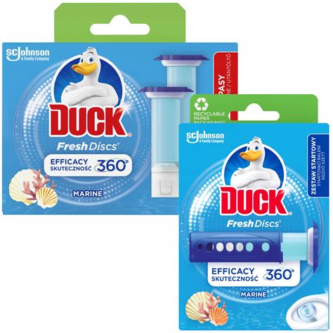 DUCK FRESH DISCS ŻELOWE KRĄŻKI DO WC ZESTAW STARTOWY PODWÓJNY ZAPAS