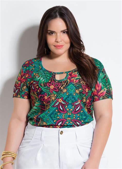 Blusa Floral E Cashmere Plus Size Marguerite Marguerite