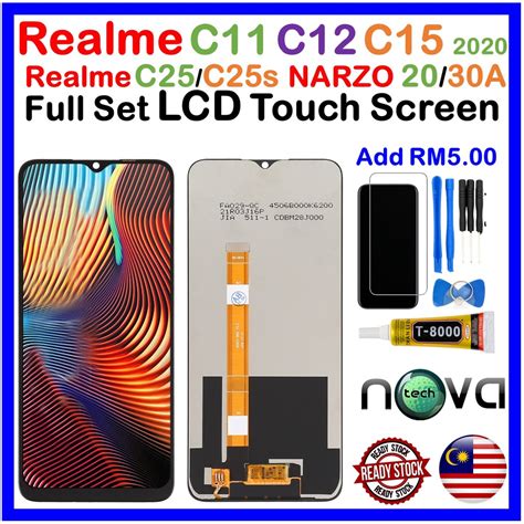 ORIGINAL NOVATECH Full Set LCD Touch Screen For REALME C11 C12 C15