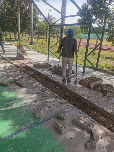Avanza rehabilitación en canchas del Centro Cultural para fomentar