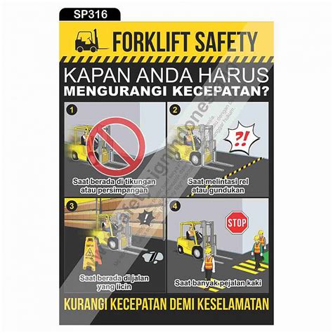 Safety Poster SP316 Safety Poster Forklift Safety Kapan Anda Harus