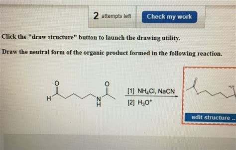 Solved Attempts Left C Check My Work Click The Draw Chegg