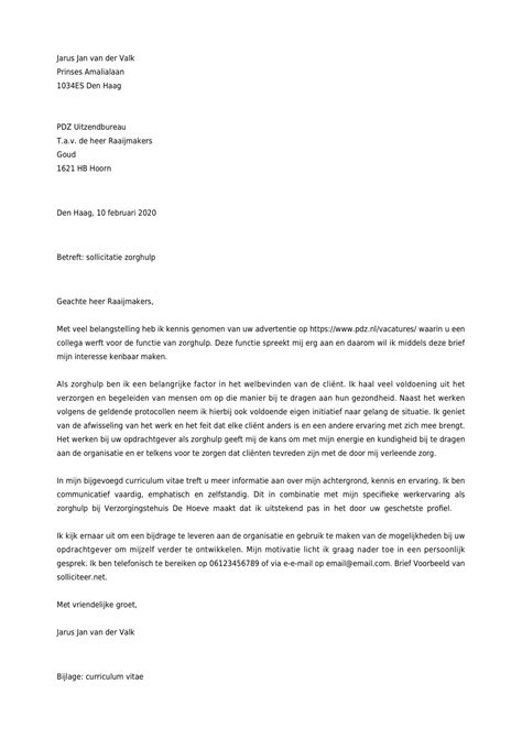 Motivatiebrief Voorbeeld Tips En Briefgenerator 2020 MS Word