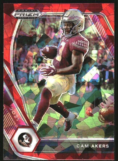 2021 Panini Prizm Draft Picks Prizms Red Ice 77 Cam Akers EBay