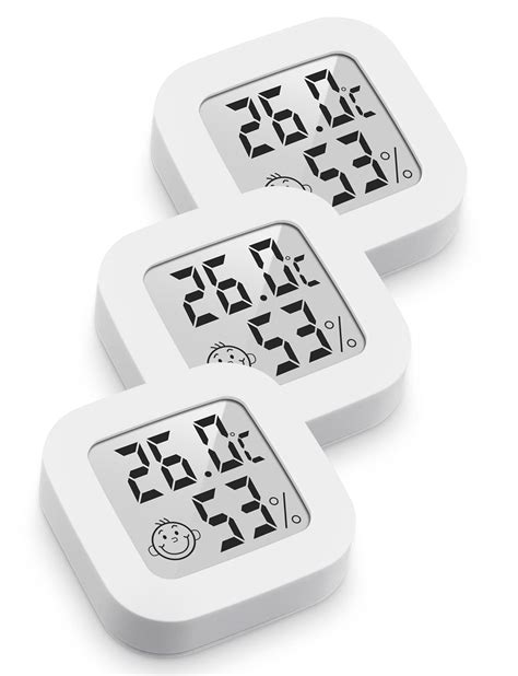 Mini thermomètre hygromètre d intérieur 3pcs thermomètre hygromètre