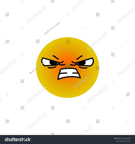 Vector Illustration Angry Emoticon Emoji Isolated Stock Vector Royalty