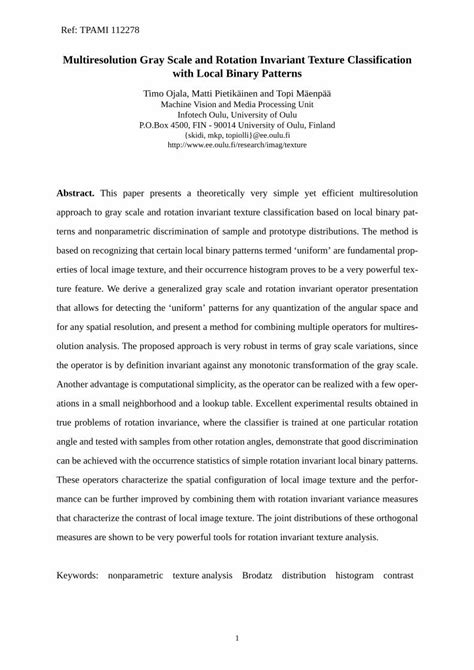pdf multiresolution gray scale and rotation invariant texture classification dokumen tips