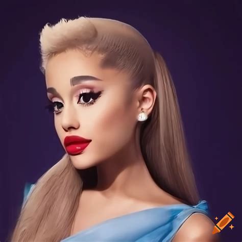 Realistic K Portrait Of Ariana Grande As Princess Cinderella In A Live