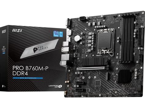 MSI PRO B760M P DDR4 LGA 1700 Intel B760 SATA 6Gb S Micro ATX