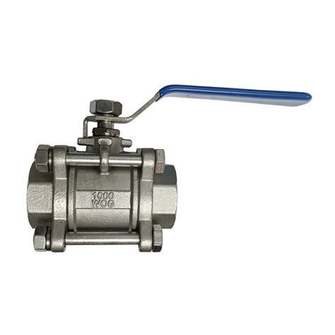 Válvula de Esfera Tripartida 1 2 BSP Passagem Plena Total Inox