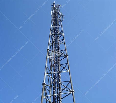 30m Hdg Galvanized Telecom Antenna Lattice Three Legged Tubular Steel Tower