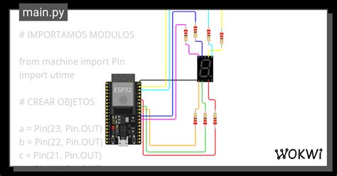 simulacion siete segmentos wokwi esp32 stm32 arduino simulator