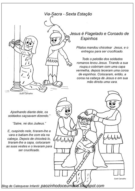Pãozinho do Céu Via Sacra para Colorir e meditar Catequese