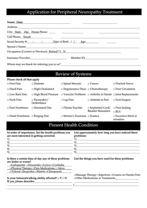 Form Cms R 131 Application For Peripheral Neuropathy Treatment