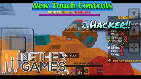 Hacker In Nethergames Bedwars With New Touch Controls MCPE Minecraft