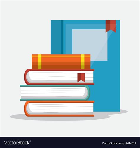 Books Library Isolated Icon Royalty Free Vector Image
