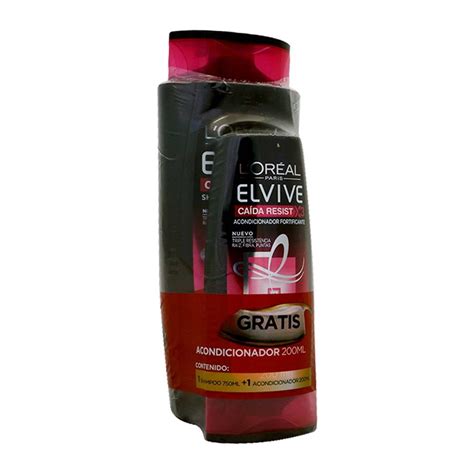 Shampoo L Oréal Paris Elvive caída resist 750 ml más acondicionador 200