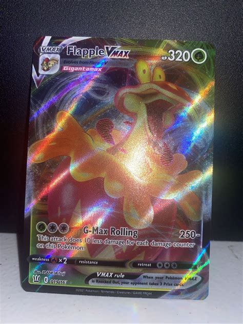 Flapple VMAX 019 163 Pokemon TCG Battle Styles NM Mint Holo