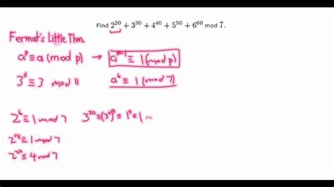 fermat s little theorem part 1 youtube