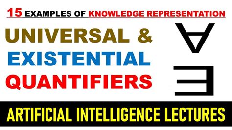 universal quantifier and existential quantifier in artificial intelligence examples youtube