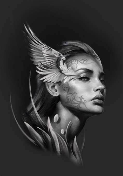 Black And White Art Drawing Black And White Portraits Black And Grey