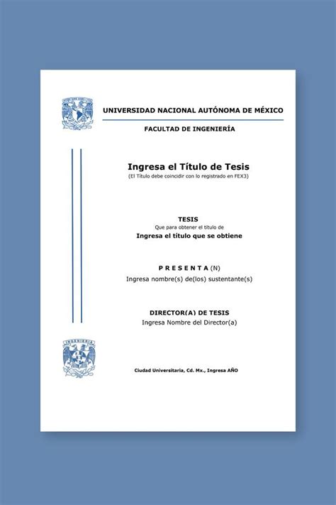 Portada De Tesis UNAM Portadas Tesis Portadas De Trabajos