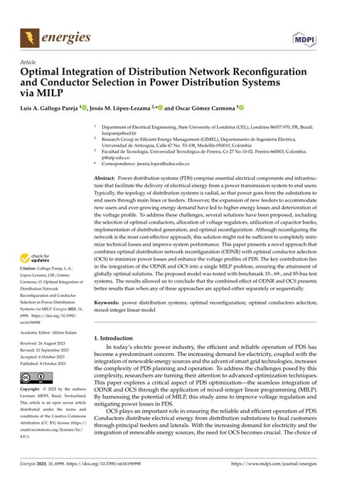 pdf optimal integration of distribution network reconfiguration and conductor selection in