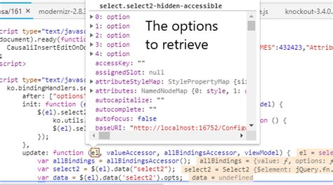 javascript access select2 html options from knockout custom binding hot sex picture