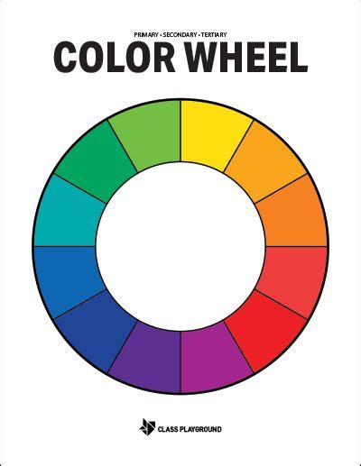 Printable Color Wheel Tertiary Class Playground