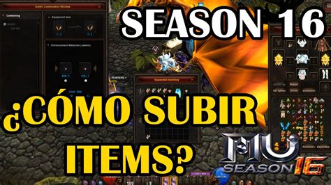 Guia Como Subir Items De A En Mu Online Season Youtube