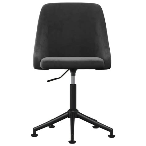 GES Chaise pivotante de bureau Gris foncé Velours VBESTLIFE6