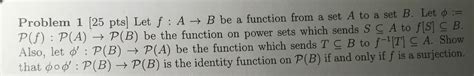 solved let f a rightarrow b be a function from a set a to