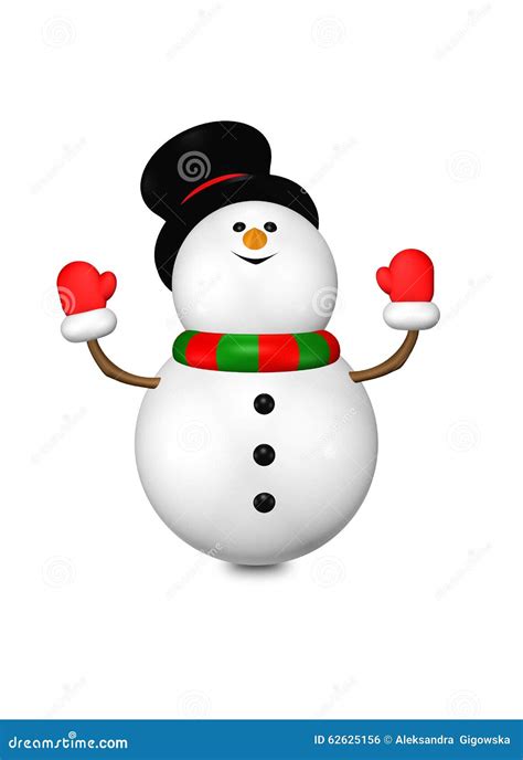 O Boneco De Neve Dos Desenhos Animados Olha Isolado Acima Sobre O