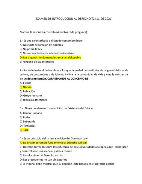 Examen DE Introducción AL Derecho T2 11 06 2021 hhhhhhhhhhhhhhhhhhh