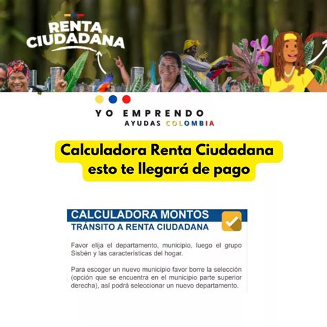 Calculadora Renta Ciudadana Cuanto será el pago consultar Cédula