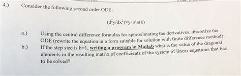 solved consider the following second order ode d 2y dx 2