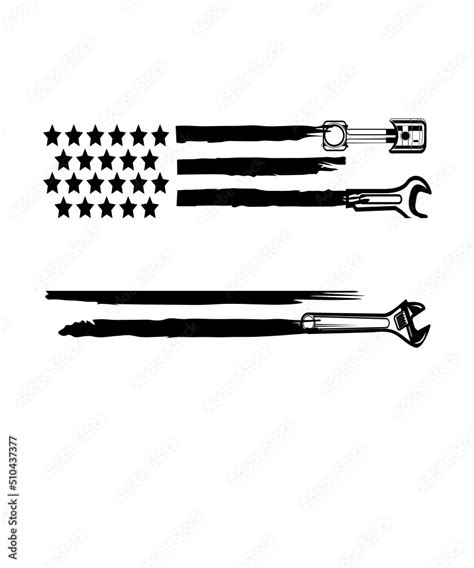 Mechanic Svg Mechanic Flag Svg Mechanic American Flag Svg Wrench Svg