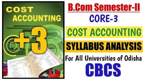 3 B Cost Acct Syllabus Analysis Ll Semester 2 Ll Core 3 Ll