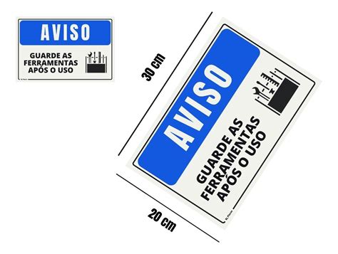 Placa Aviso Guarde As Ferramentas Após O Uso Rl0165 Parcelamento