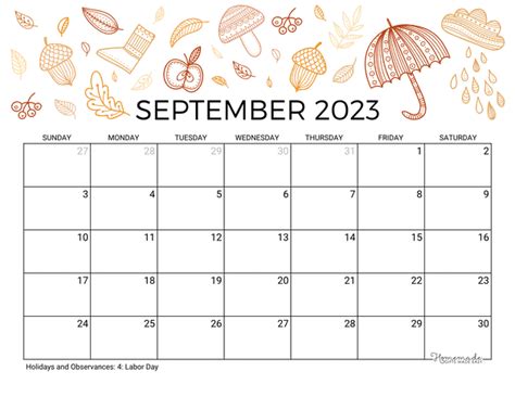Printable September Calendar Printable Calendar