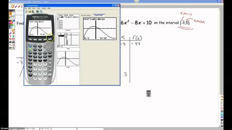 finding absolute extrema using a calculator youtube