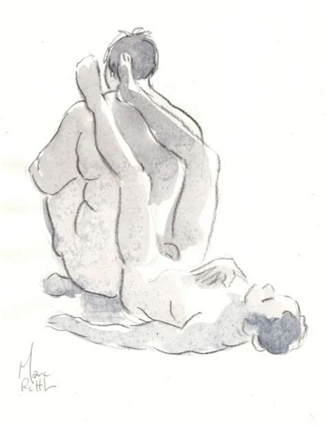 NU FEMME DESSIN Original Dessin Femme Nude Pin Up Naked Girl 0008