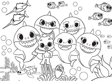 Baby Shark Printable Coloring Pages Prntbl Concejomunicipaldechinu Gov Co