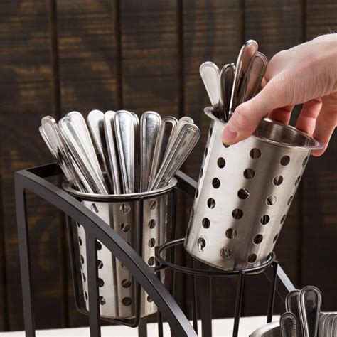 Cal Mil 1746 3 13 Mission Black Steel 3 Cylinder Vertical Flatware