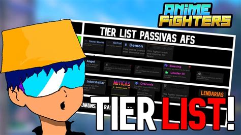 TIER LIST DAS MELHORES PASSIVAS DA UPDATE 54 Do Anime Fighters YouTube