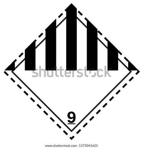 Transport Pictograms Class 9 Miscellaneous Dangerous 스톡 벡터 로열티 프리