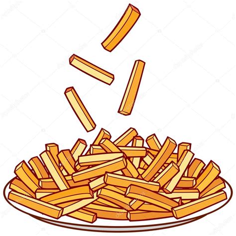 Patatas Fritas Dibujo Dibujos papas fritas Guiño cara personaje de