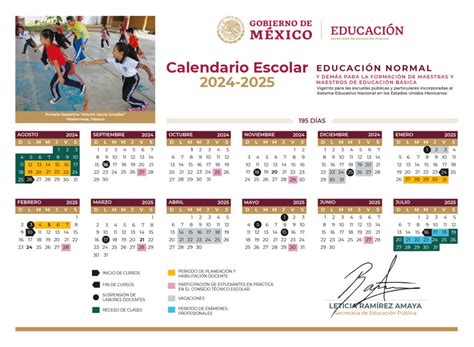 Calendario Escolar Oficial Del Ciclo Escolar 2024 2025 Material