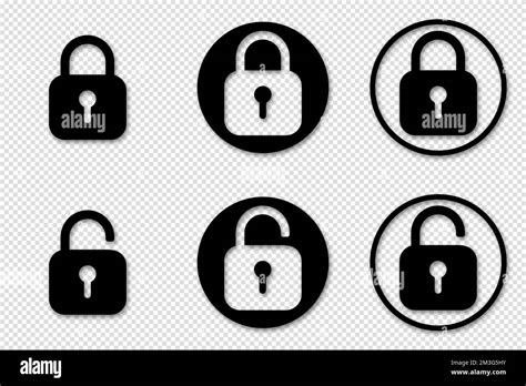 Set Of Lock Icons Lock Icon Safety Symbols Vector Illustration