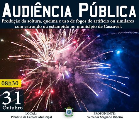 Câmara promove audiência pública sobre fogos de artifício estampido